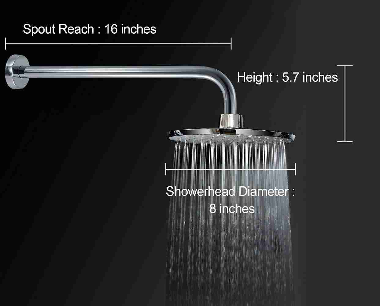 Purelux Modern Design Rainfall Fixed Mount Shower Head | Reviews & Top ...