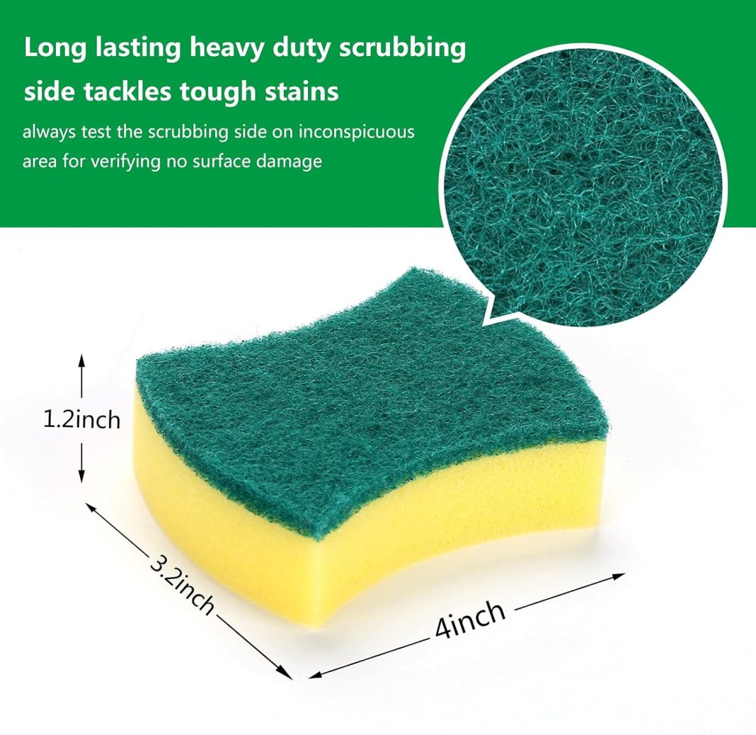 19 Pack Kitchen Clean Sponges for Dish Scrub review | Hello Bathrooms